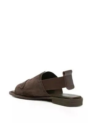 SERGIO MORETTI FIRENZE Logo-plaque Slingback Sandals