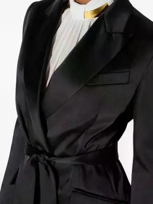 Elisabetta Franchi Stretch Satin Jacket With Belt