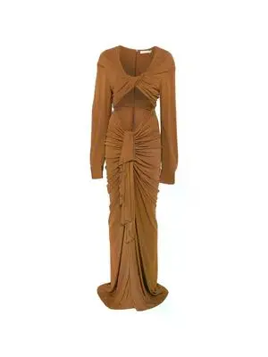 Christopher Esber Draped Maxi Dress - Brown
