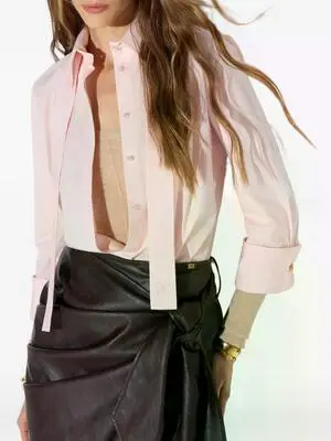 Elisabetta Franchi Cotton Shirt With Sashes