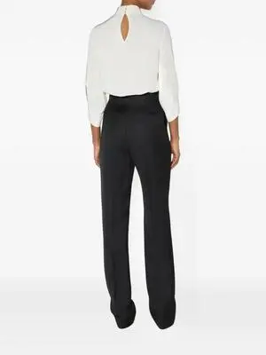 Elisabetta Franchi Blouse In Georgette Fabric With Bow-tie