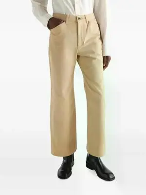 LEMAIRE Flared Five-pocket Pants In Heavy Garment-dyed Broken Twill