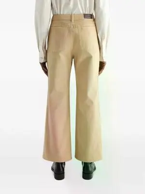 LEMAIRE Flared Five-pocket Pants In Heavy Garment-dyed Broken Twill