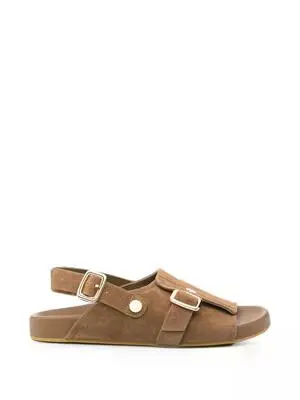 SERGIO MORETTI FIRENZE Buckle-fastening Slingback Sandals - Brown