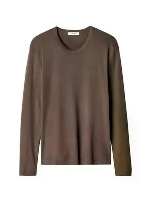 LEMAIRE Rib Long-sleeve Top In Jersey - Brown