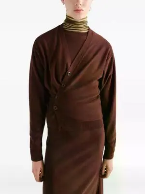 LEMAIRE Relaxed Twisted Merino Blend V-neck Cardigan