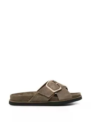 SERGIO MORETTI FIRENZE Buckle-fastening Crossover Sandals - Green