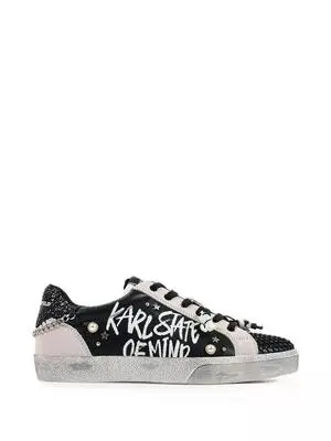 Karl Lagerfeld Skool Graffiti-print Sneakers - Black