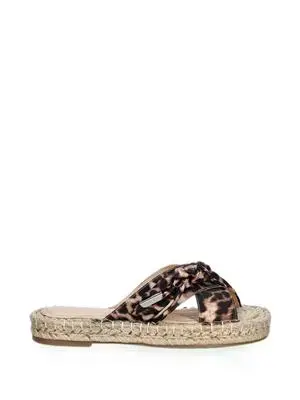 Liu Jo Leopard-print Knotted Espadrilles - Neutrals