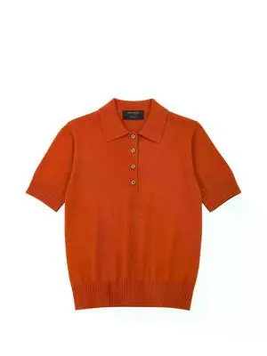 GRAN SASSO Short-sleeve Polo Shirt - Orange