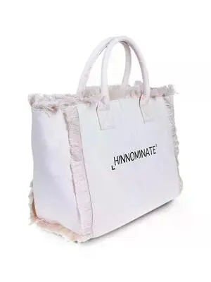 HINNOMINATE Large Fringed Logo-print Tote Bag