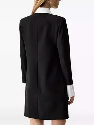 Karl Lagerfeld Contrast Collar V-neck Mini Dress