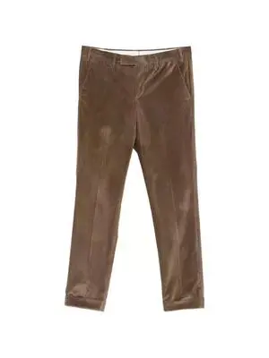 PT TORINO Corduroy Turned-up Cuffs Trousers - Brown
