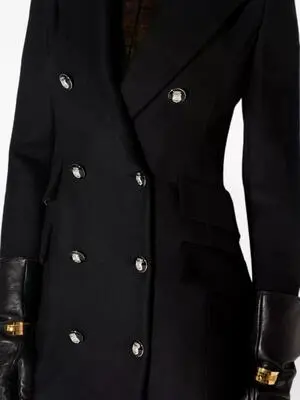 Elisabetta Franchi Coat In Double Layer Crêpe Fabric