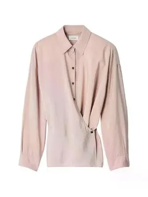 LEMAIRE LEMAIRE Straight Collar Twisted Shirt Pink