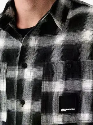 Karl Lagerfeld Check-pattern Logo-patch Shirt