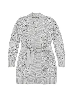 Eleventy Belted Open-knit Cardigan