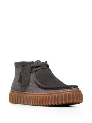 Clarks Torhill Hi Houndstooth Suede Lace-up Boots
