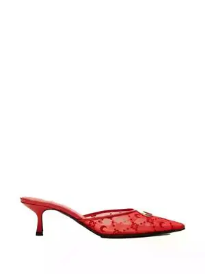 MARINE SERRE Flock Kitten Mesh Mules