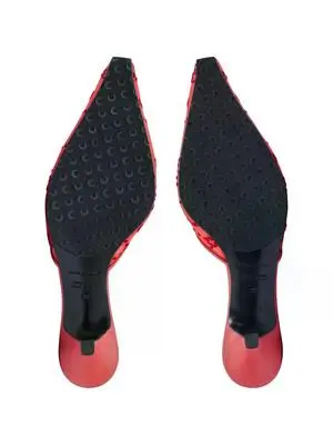 MARINE SERRE Flock Kitten Mesh Mules