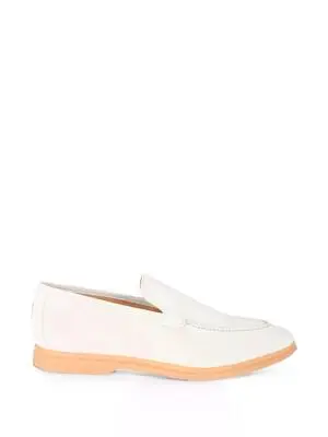 Eleventy Suede Slip-on Loafers - Neutrals