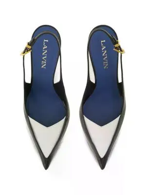 LANVIN Serenade Slingback Leather Pumps
