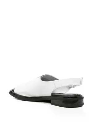 SERGIO MORETTI FIRENZE Leather Touch-strap Flat Sandals