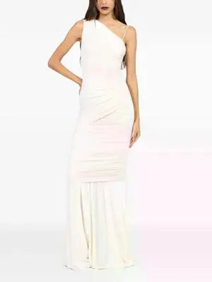 Roberto Cavalli One-shoulder Ruched Maxi Dress