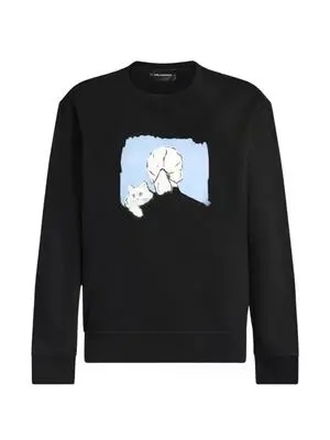 Karl Lagerfeld Graphic-print Sweater - Black