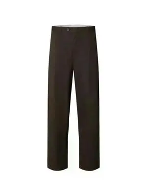 SELECTED Wide-leg Trousers - Brown