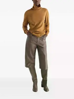 LEMAIRE Stand-collar Sweater In Cashmere - Neutrals