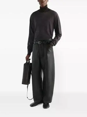 LEMAIRE Crew-neck Sweater In Fine Mouliné Merino Wool