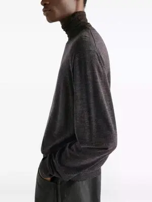 LEMAIRE Crew-neck Sweater In Fine Mouliné Merino Wool