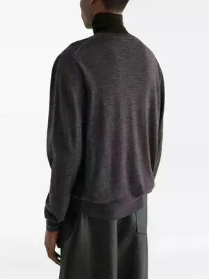 LEMAIRE Crew-neck Sweater In Fine Mouliné Merino Wool