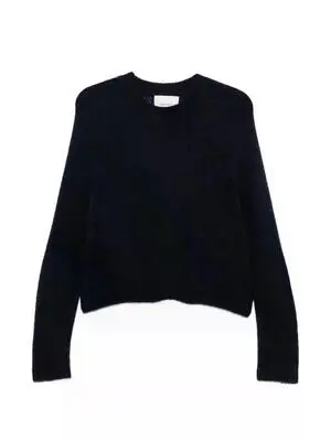 LISA YANG Ribbed Knit Crew Neck Sweater - Blue