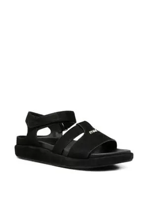 SERGIO MORETTI FIRENZE Touch-strap Logo-plaque Sandals