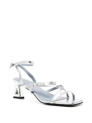 SERGIO MORETTI FIRENZE Strappy Sandals - Silver