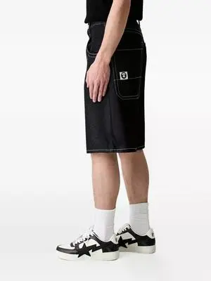 AAPE BY *A BATHING APE Logo-patch Denim Shorts