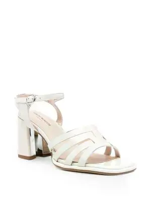 SERGIO MORETTI FIRENZE Cage-strap Block-heel Sandals