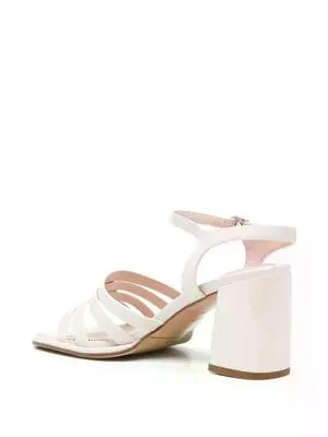 SERGIO MORETTI FIRENZE Cage-strap Block-heel Sandals - Neutrals