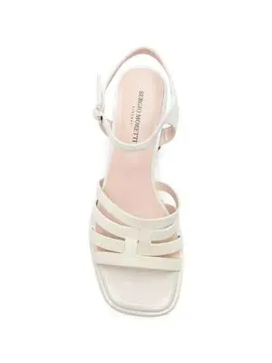 SERGIO MORETTI FIRENZE Cage-strap Block-heel Sandals - Neutrals