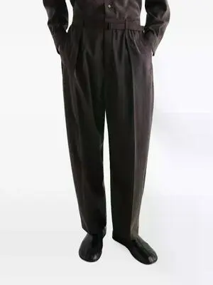 LEMAIRE Belted Relaxed Pants In Dry Silk