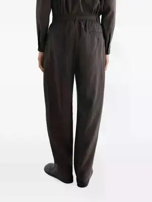LEMAIRE Belted Relaxed Pants In Dry Silk