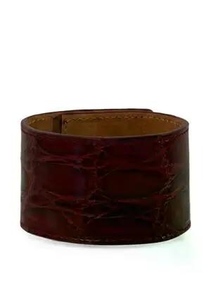 Fendi Crocodile-effect Logo-plaque Bracelet