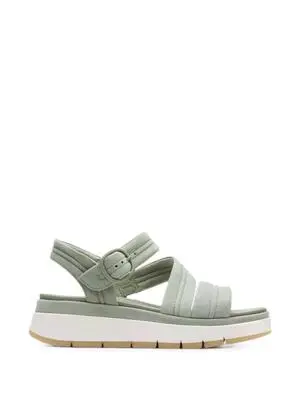 Clarks Tuscan Strap Suede Sandals - Green
