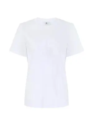 Elisabetta Franchi Jersey T-shirt With Logos - White