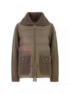 Moncler Quilted Cardigan - Neutrals