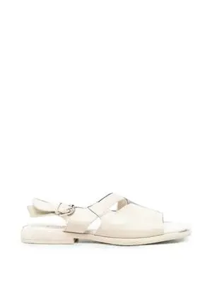 SERGIO MORETTI FIRENZE Buckle-fastening Leather Sandals - Neutrals