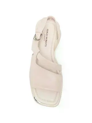 SERGIO MORETTI FIRENZE Leather Buckle-fastening Sandals - Neutrals