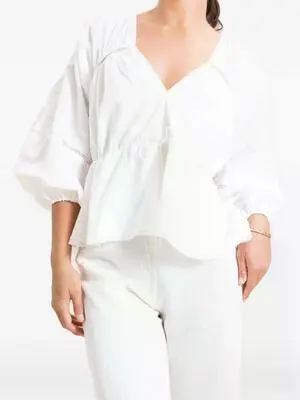Faithfull The Brand Lace-trimmed Cotton Blouse - White